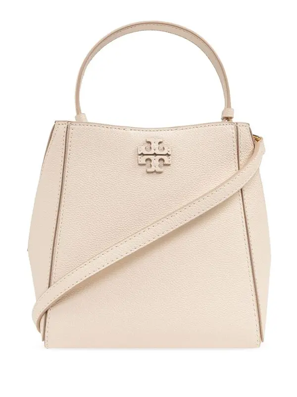 Tory Burch Mcgraw Leather Bucket Bag - Neutrals