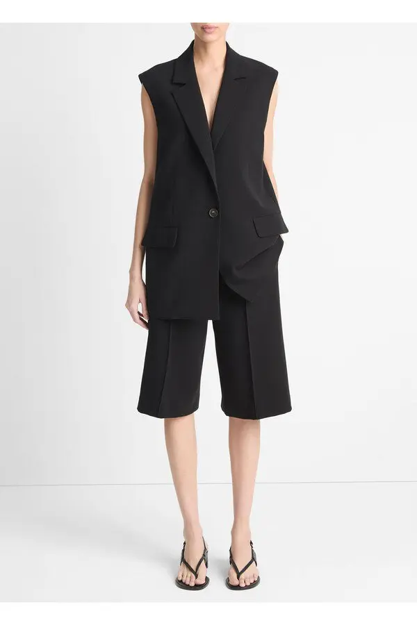 Vince Low-rise Pintuck Pleated Shorts