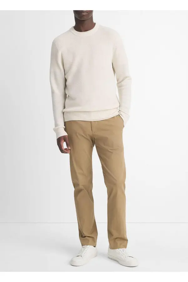 Vince Merino Wool Mesh Crew Neck Pullover