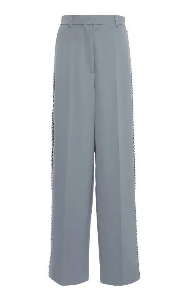 Stella McCartney Chain-embellished Wide-leg Pants