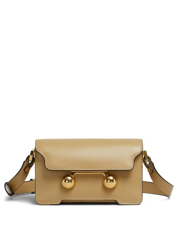 Marni Mini Trunkaroo Leather Shoulder Bag - Neutrals