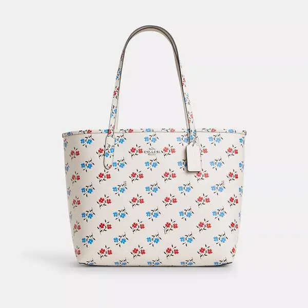 Buy COACH OUTLET City Tote Bag With Floral Print - White At 66% Off ...