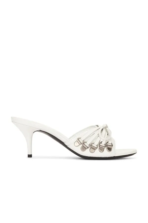 Balenciaga M70 Cagole Sandal Heel - Optic White & Silver