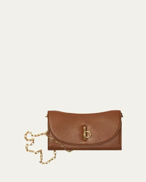 Burberry Rocking Horse Leather Wallet On Chain - Hazel