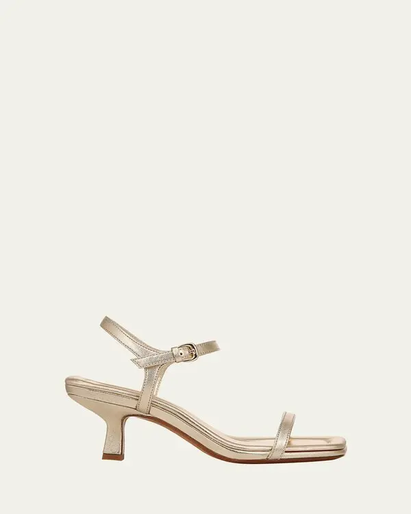 Vince Coco Metallic Kitten-heel Sandals