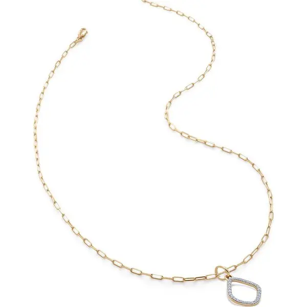 Monica Vinader Riva Lab Grown Diamond Kite Pendant Necklace