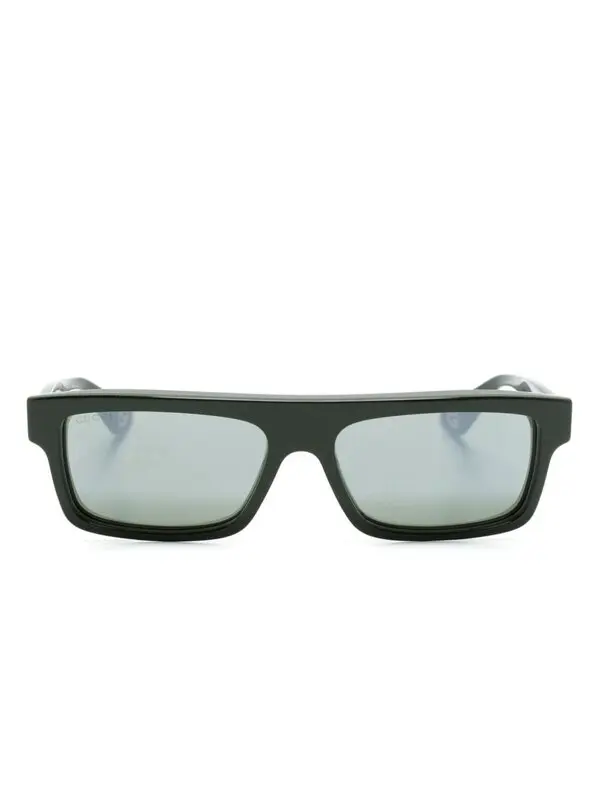Gucci Logo-debossed Rectangle-frame Sunglasses