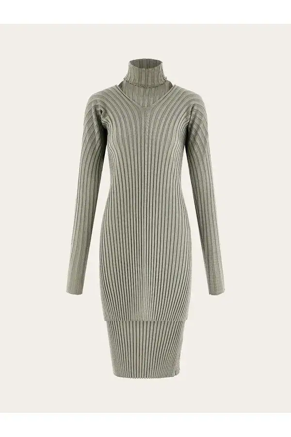 Ferragamo Two Piece Knit Dress In Black / White / Pink / Gray - 50% Off |  Editorialist