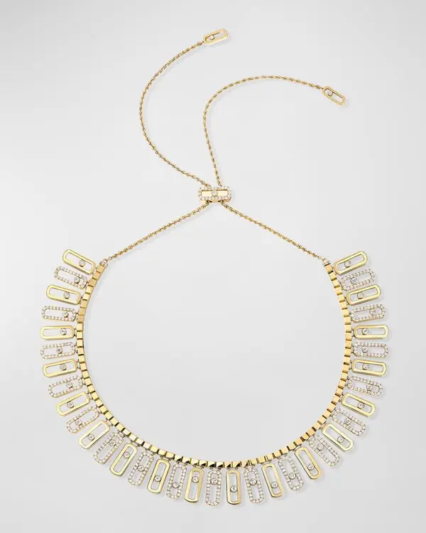 Messika Move Icon Diamond Necklace In 18k - Yellow Gold