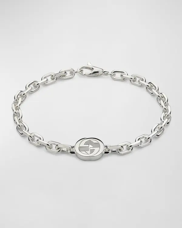 Gucci Interlocking G Bracelet In Sterling Silver