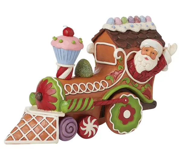 JIM SHORE Gingerbead Train Engine Figurine