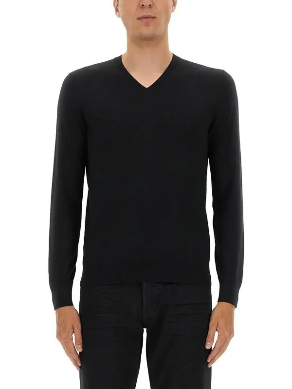 TOM FORD Wool Jersey Top - Black