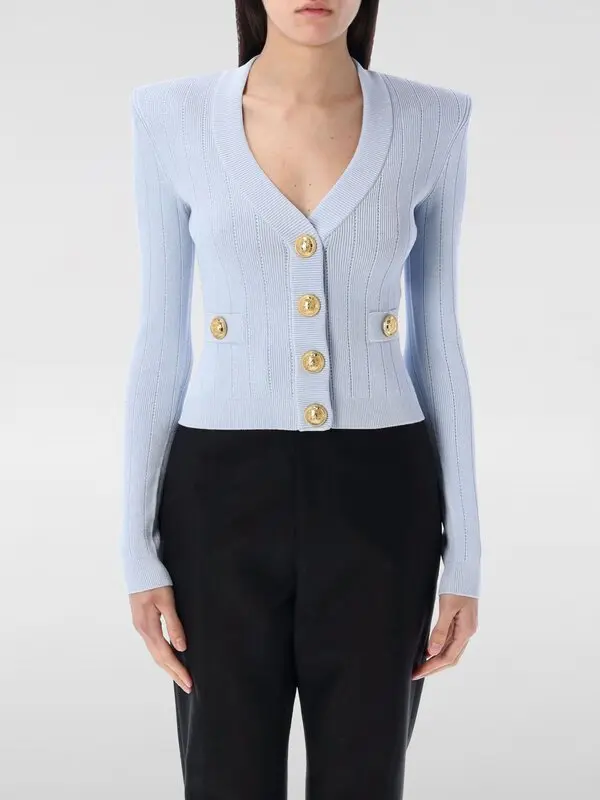 Balmain Cardigan - Gnawed Blue