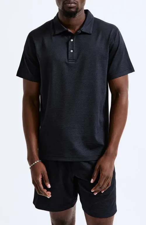 Reigning Champ Solotex® Mesh Tiebreak Polo - Navy