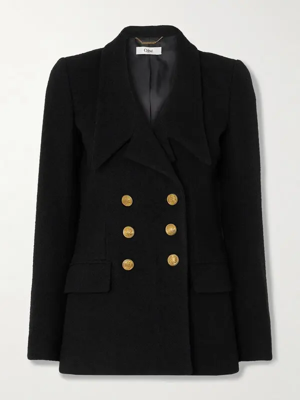 Chloé Double-breasted Wool-blend Blazer