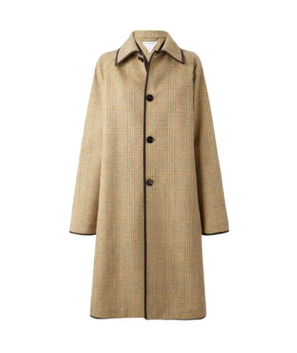 Bottega Veneta Plaid Tailored Coat - Brown