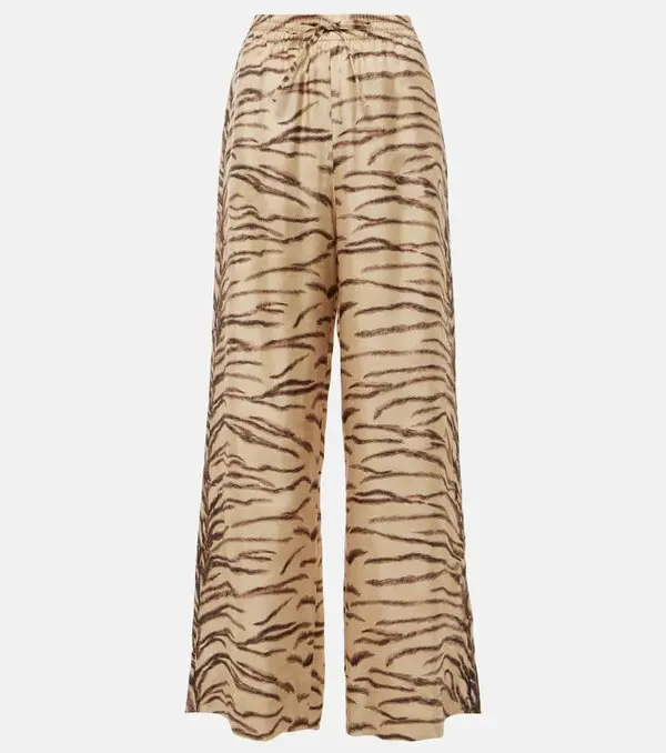Stella McCartney Printed High-rise Wide-leg Pants