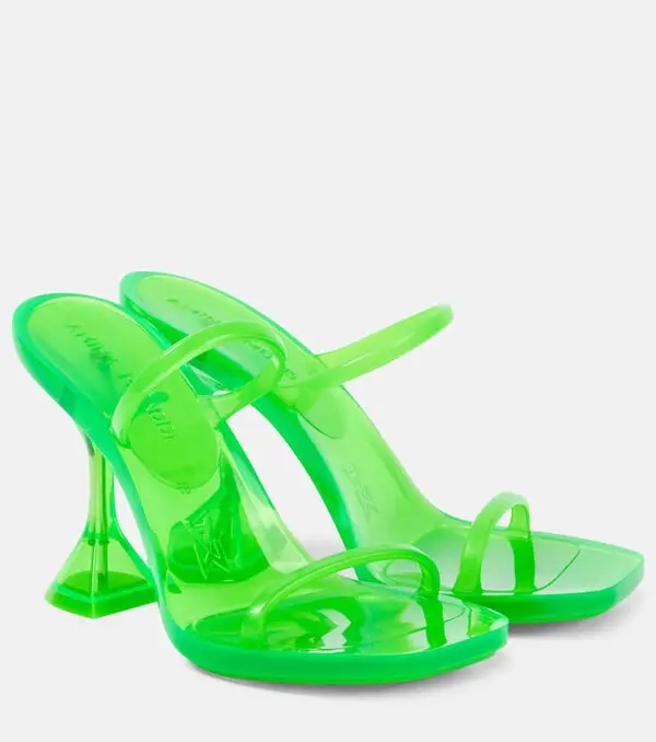 Amina Muaddi Brito Pvc Mules - Green