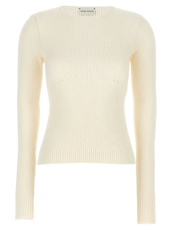 Magda Butrym 07' Ribbed Sweater - White