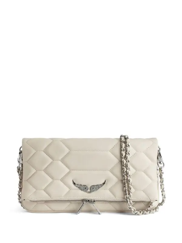 Zadig&Voltaire Rock Quilted Clutch - Neutrals