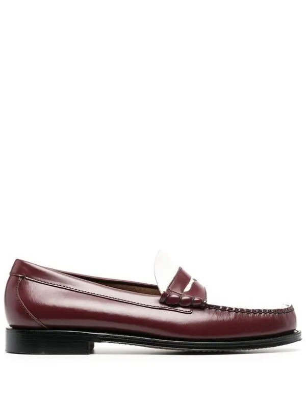 G.H. BASS & CO. Larson Leather Loafers - White
