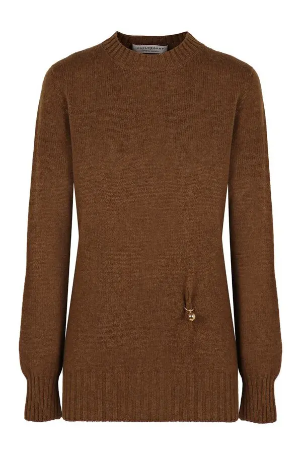 Philosophy Di Lorenzo Serafini Wool And Cashmere Sweater - Brown