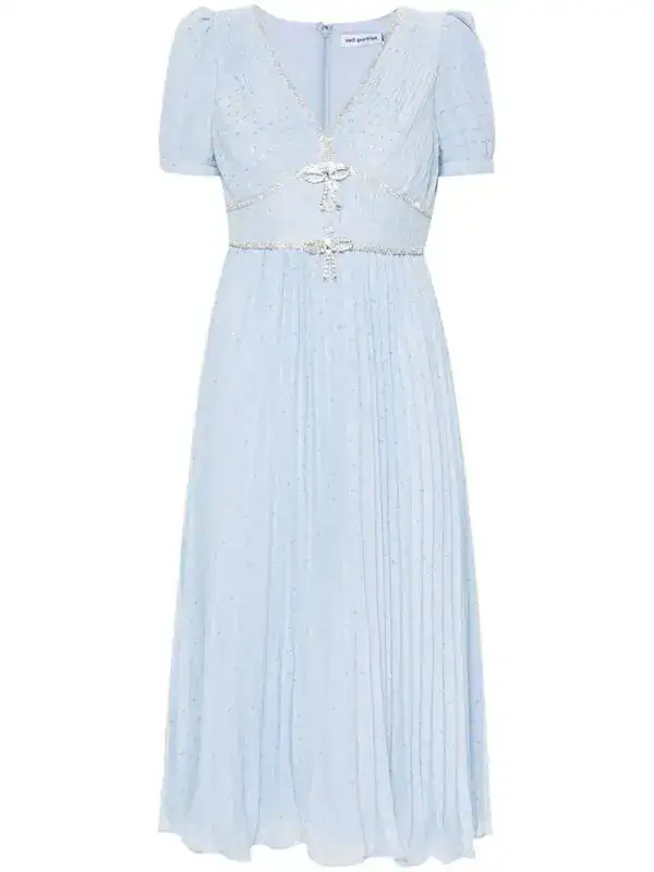 white christmas dresses Hyfve Chiffon Ruffle Trim Midi Dress by Blue Zone Planet main image 0