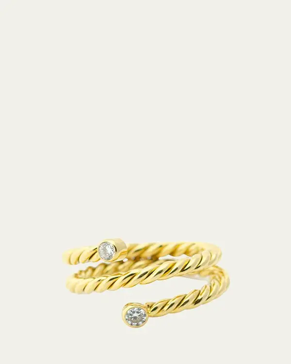 HAUTE VICTOIRE Toi Et Moi 18k Yellow Diamond Ring