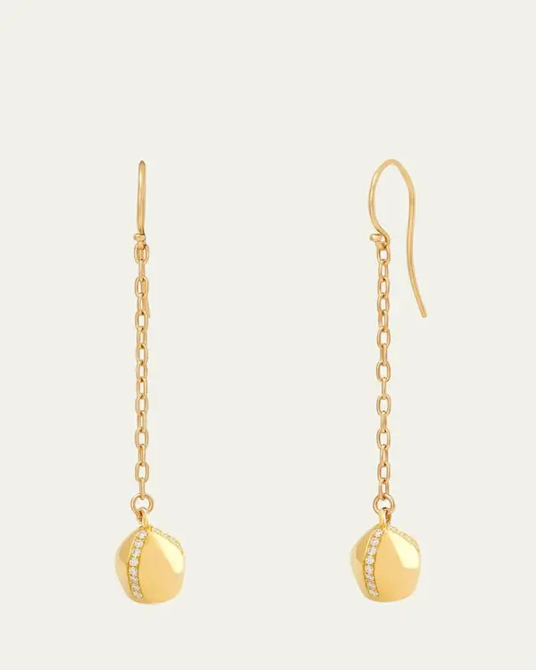 HAUTE VICTOIRE Diamond Lune Dangle Earrings