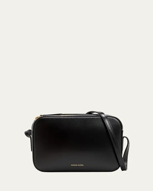 MANSUR GAVRIEL Leather Camera Crossbody Bag - Black