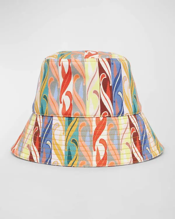 Etro Printed Bucket Hat - Print On White Base