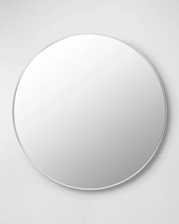 SURYA Aranya 36" Round Wall Mirror - White