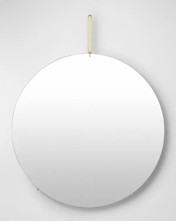 SURYA Lunar 39" Round Wall Mirror