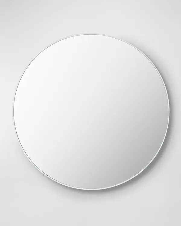 SURYA Aranya 40" Round Wall Mirror - White