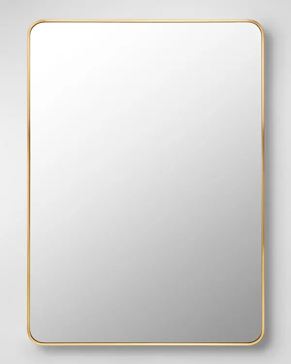 SURYA Aranya 41" Rectangle Wall Mirror - Gold