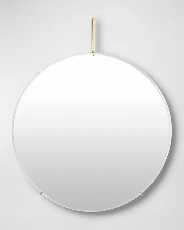 SURYA Lunar 43" Round Wall Mirror