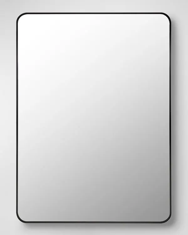 SURYA Aranya 41" Rectangle Wall Mirror - Black