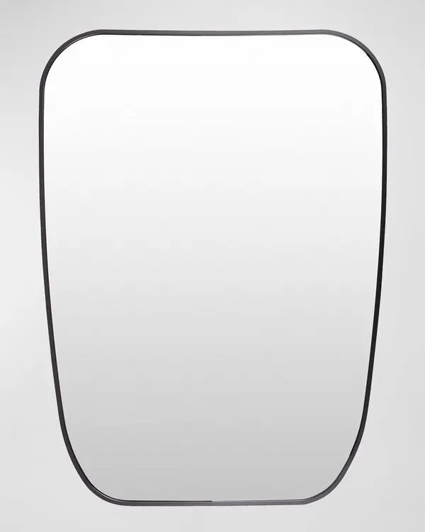SURYA Aranya 32" Shield Wall Mirror - Black