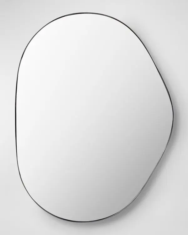 SURYA Aamnah 40" Free-form Wall Mirror - Black