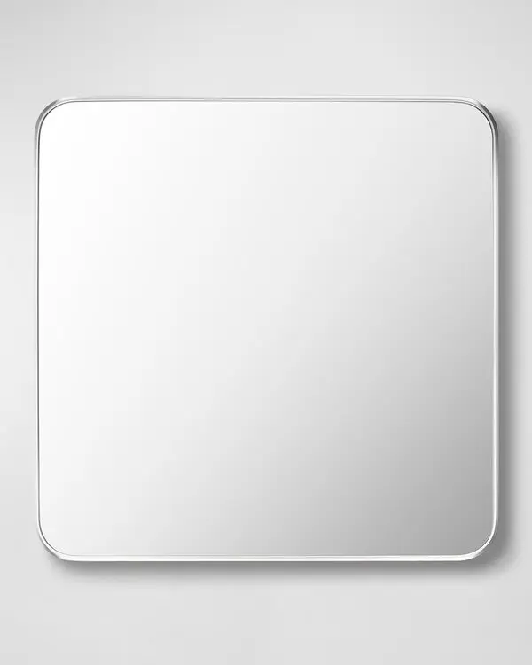 SURYA Aranya 24" Square Wall Mirror - Silver