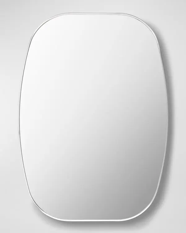 SURYA Aranya 41" Rounded Wall Mirror - Silver
