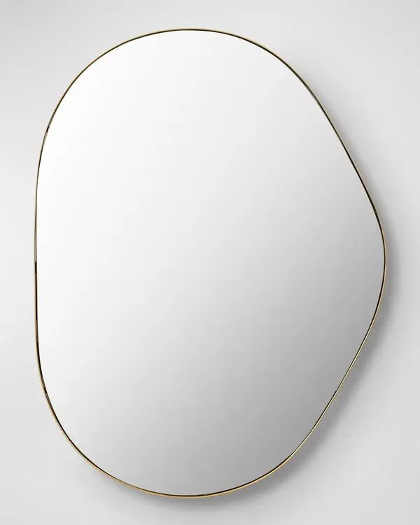 SURYA Aamnah 40" Free-form Wall Mirror - Gold