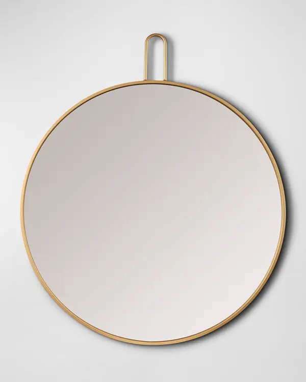 SURYA Athanasia Golden Round Mirror