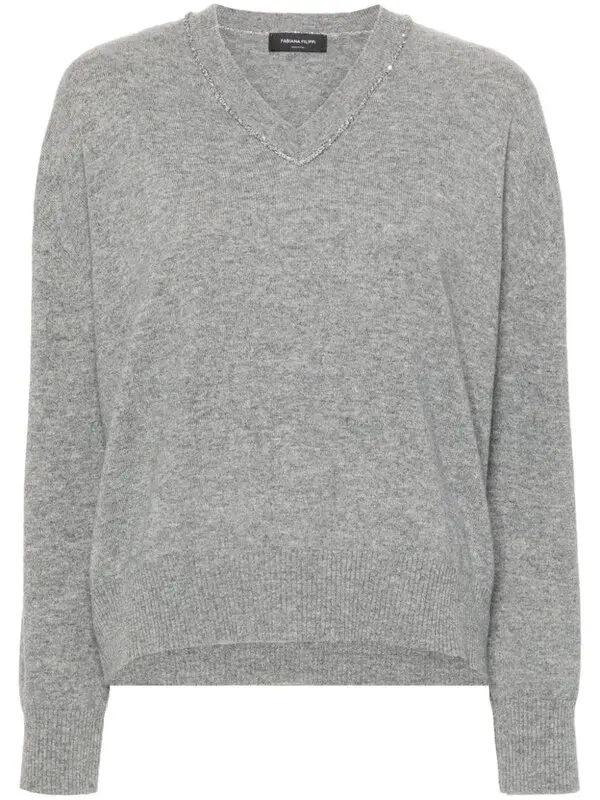 Fabiana Filippi Sequin-detailed Jumper - Grey