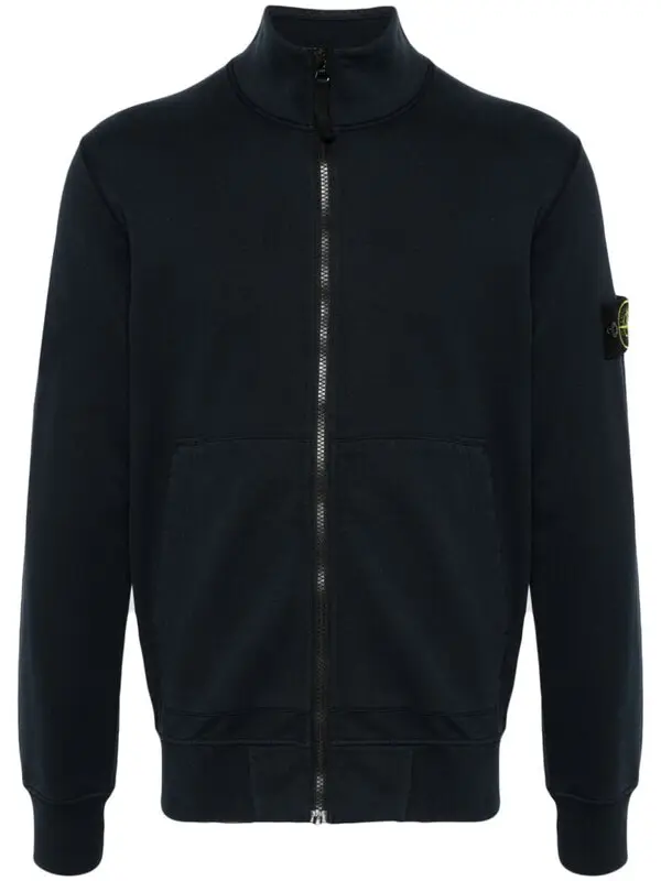 Stone Island Compass-badge Zipped Sweatshirt - Blue