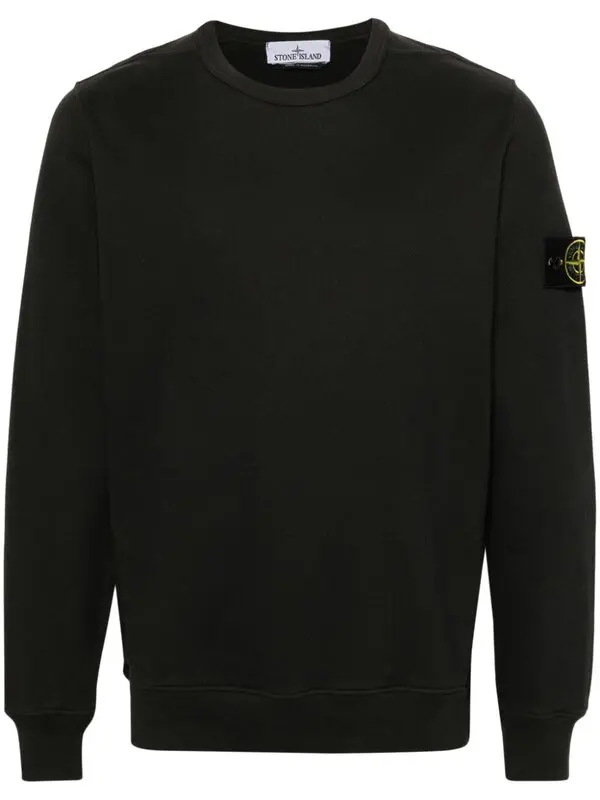 Stone Island Compass-badge Cotton Sweatshirt - Grey
