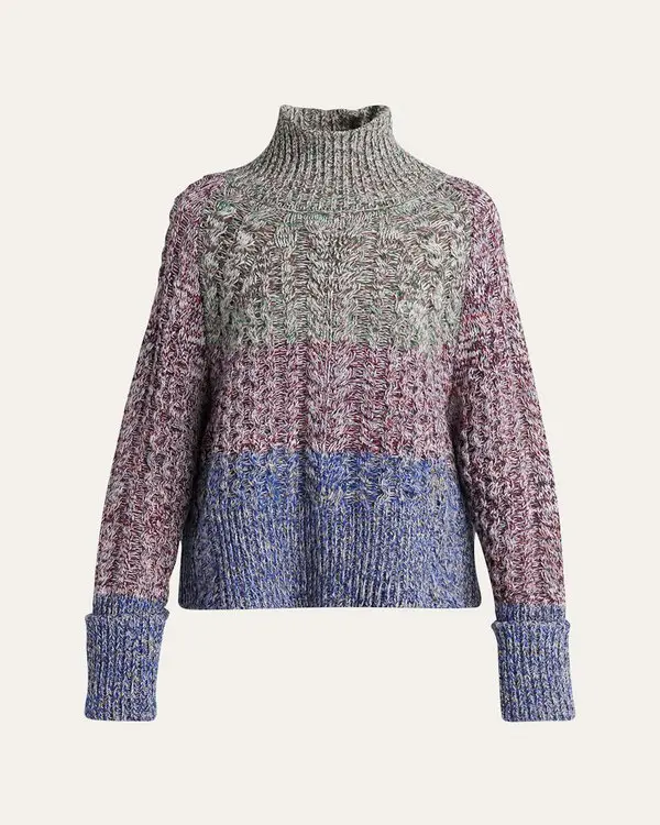 Golden Goose Journey Cable-knit Sweater - Multicolor/green/blu