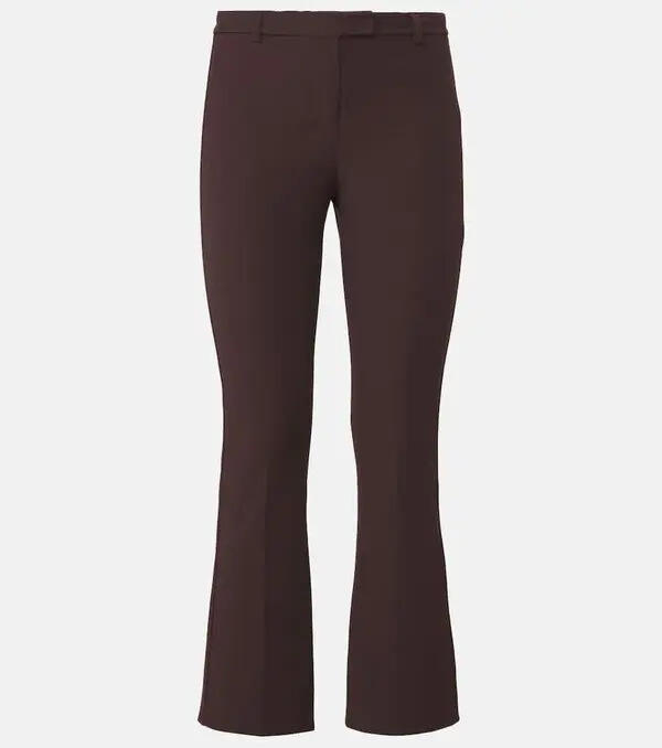 Max Mara Cotton-blend Cropped Pants