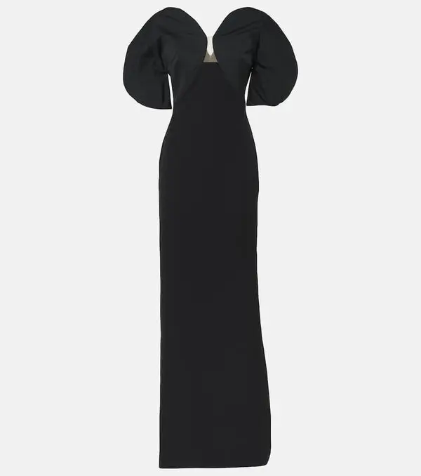Safiyaa Karla Crêpe Gown - Black