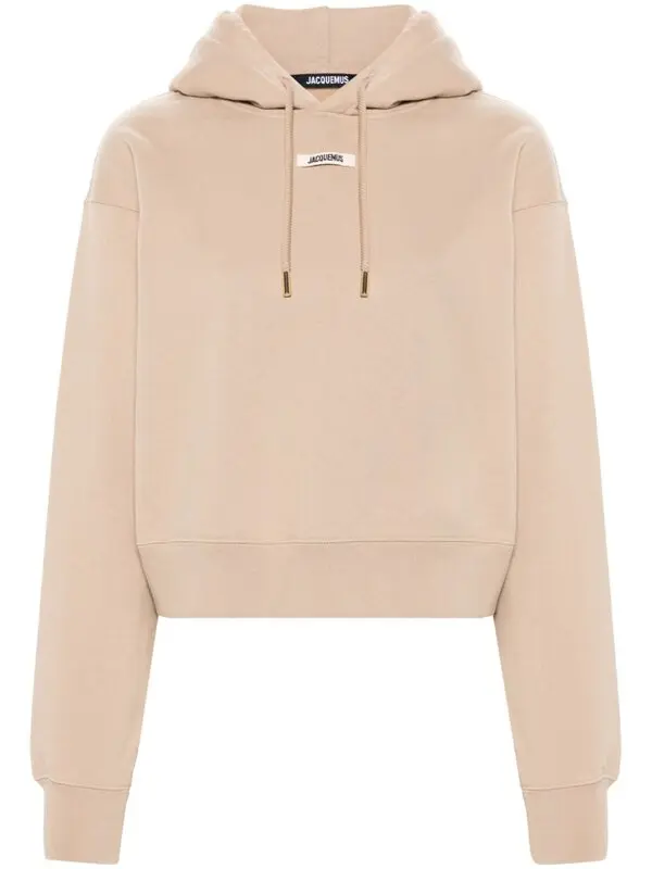 Jacquemus Le Gros Grain Cotton Hoodie - Brown